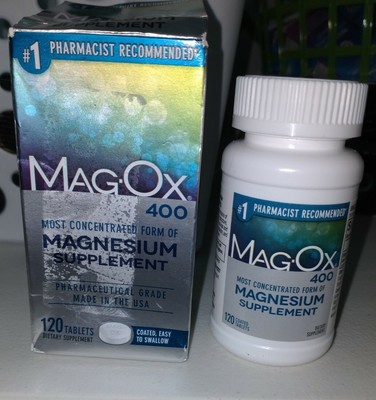 THREE 120ct MagOx 400 Exp 2021+ Magnesium Supplement Tablets ...