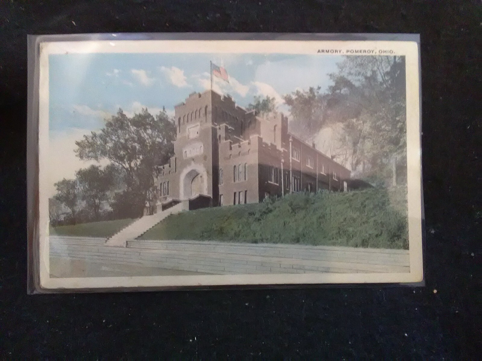 3/18D Postcard Pomeroy Ohio Armory 1920 | eBay