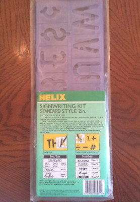 New HELIX 2" Signwriting Kit Standard Style Stencils 08571, 4 Piece Set ...