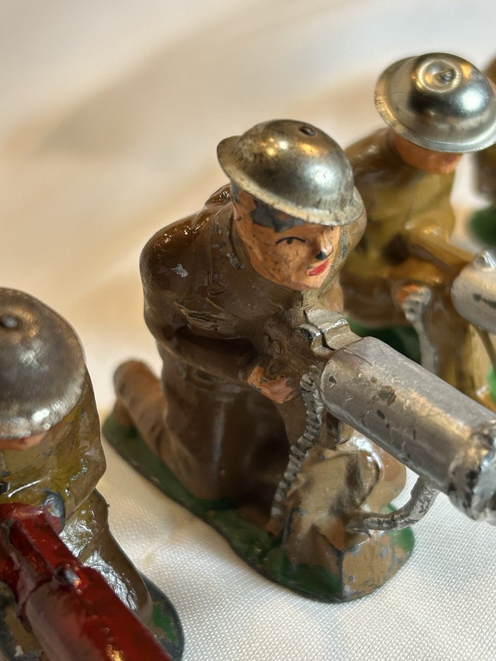 Barclay Manoil Lot Of 10 Machine Gunners, Ammo Runner Soldiers Lead | eBay