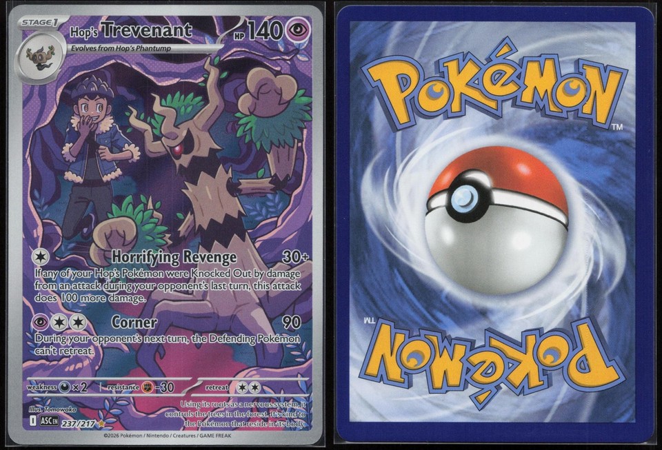 HOP'S TREVENANT 237/217 ILLUSTRATION RARE ASCENDED HEROES POKEMON ...