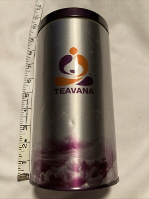 Teavana Loose Tea Tin Canister Vintage Large 8” x 4” Holds 1 lb | eBay