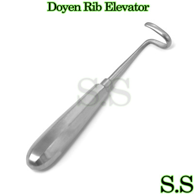 Surgical Elevators Doyen Rib Left 7" Curved Blade 3.2cm UPGRAED New ...