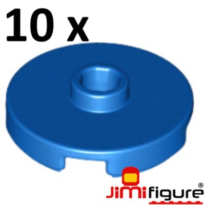 NEW 10 x LEGO Flat Tile Round 2x2 with Open Stud Blue 18674 Genuine ...