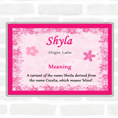 Shyla Name Meaning Jumbo Fridge Magnet Pink | eBay