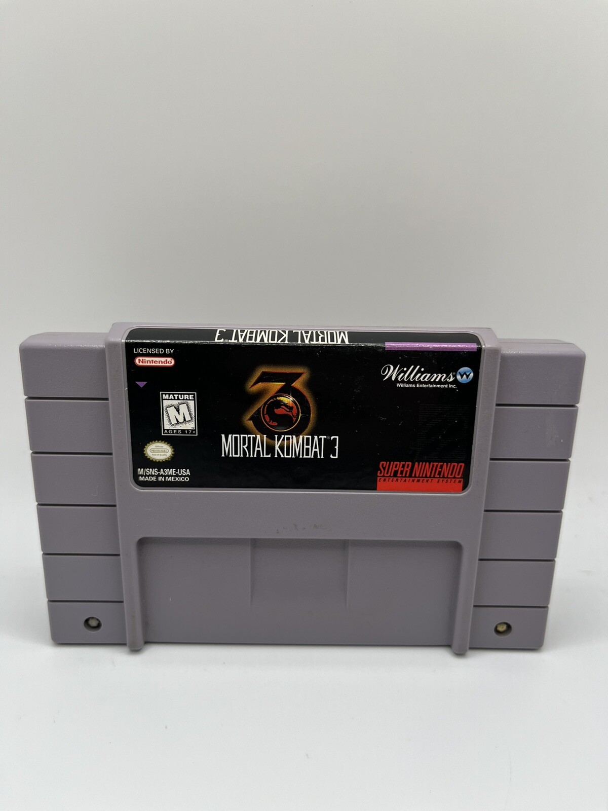 Mortal Kombat 3 (Super Nintendo 1995) Authentic SNES Game CLEANED PINS ...