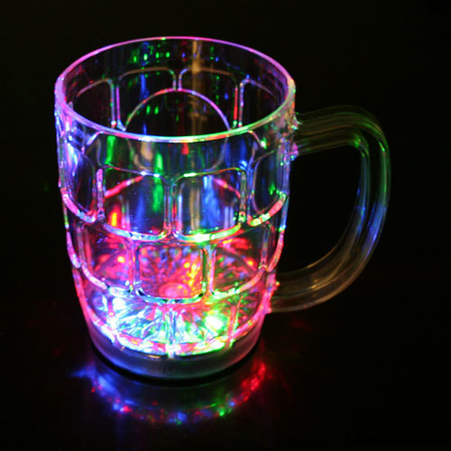 4 x LED Light-Up Drink Glasses Flashing Acrylic Blinking Cola Beer ...