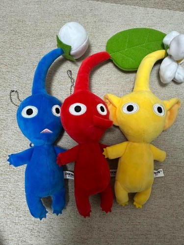 Pikmin Plush Doll Pouch All 3 type set Red Yellow Blue Pikmin 4 ...