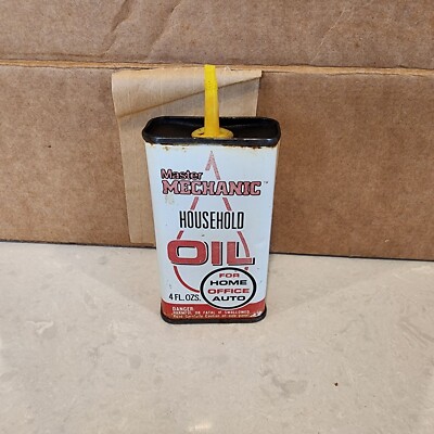 Vintage Master Mechanic Household Oil Tin Can 4oz | eBay Australia