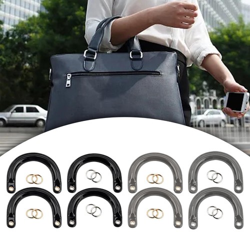 2x U Shaped Purse Handles DIY PU Fashion Short Handbag Strap Handbag ...