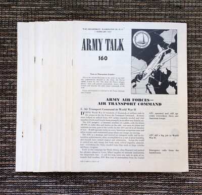 SCARCE 10-LOT 1947 Army Talk Magazine: U.S. Military, War Department | eBay