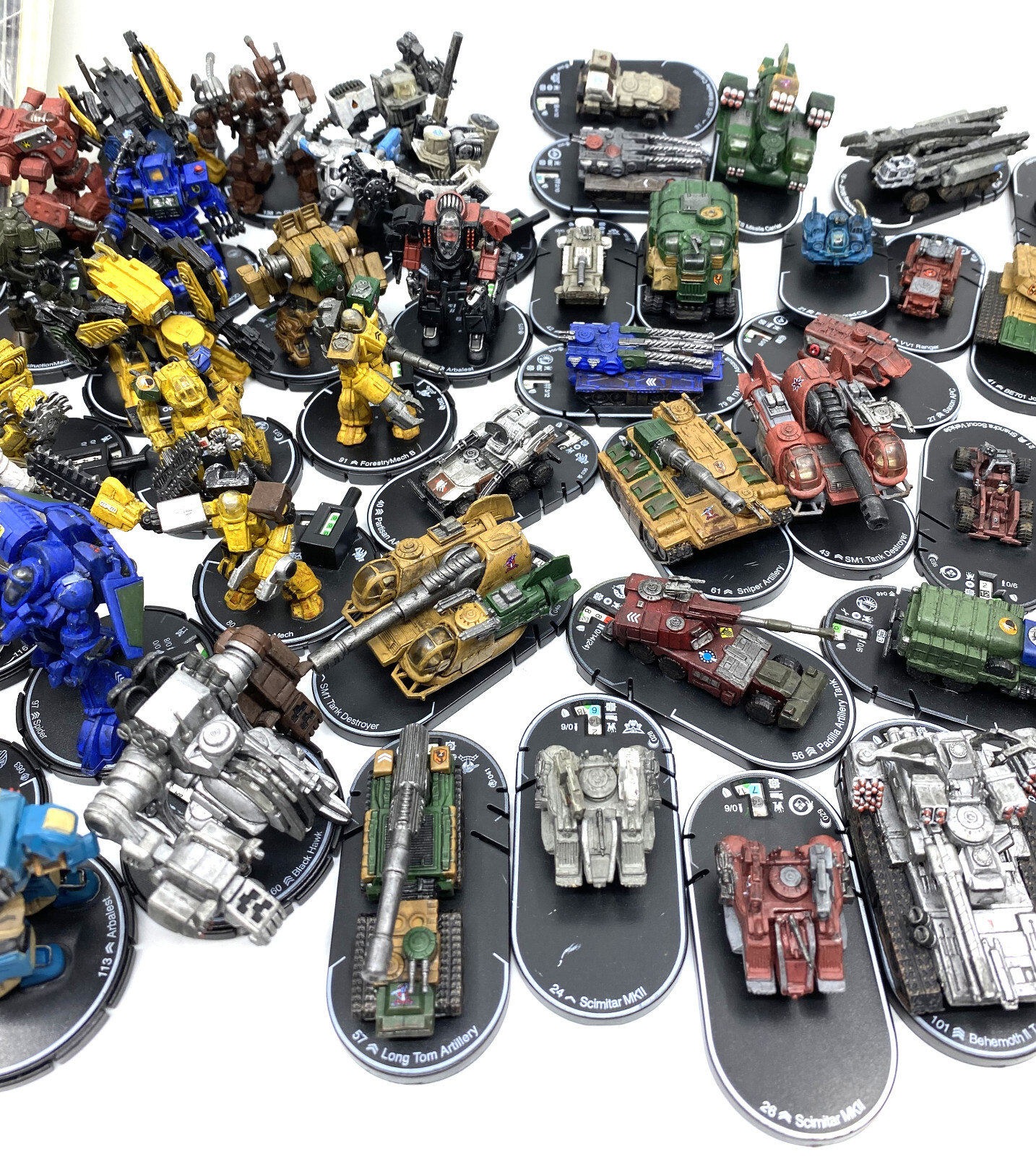 Mechwarrior Large Lot Vehicle & Mech Figures Painted Miniatures ...