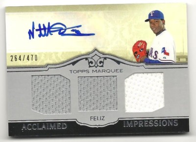 2011 Topps Marquee Acclaimed Impressions TRIPLE RELIC + AUTOGRAPH ...