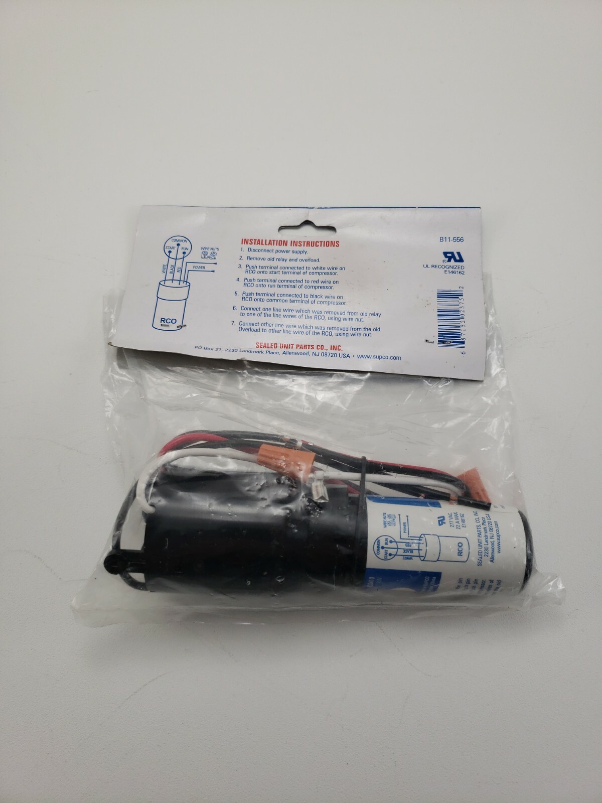 SUPCO Relay Overload Start Run Capacitor 1/4 1/3 HP 3 n' 1 RCO410 ...