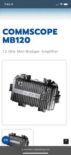 Arris Solutions Mini Bridge RF Amplifier 1.2 GHz MB120-085-SX-XFX | eBay