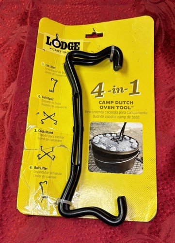 Lodge 4 in 1 Camp Dutch Oven Tool A5-11 Folding Lid Lifter/Trivet | eBay
