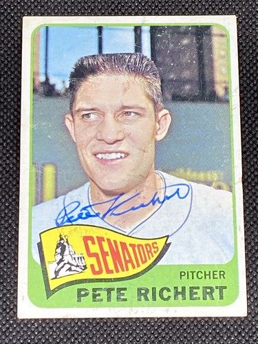 Pete Richert Senators Signed Auto Autographed 1965 Topps Card #252 ...