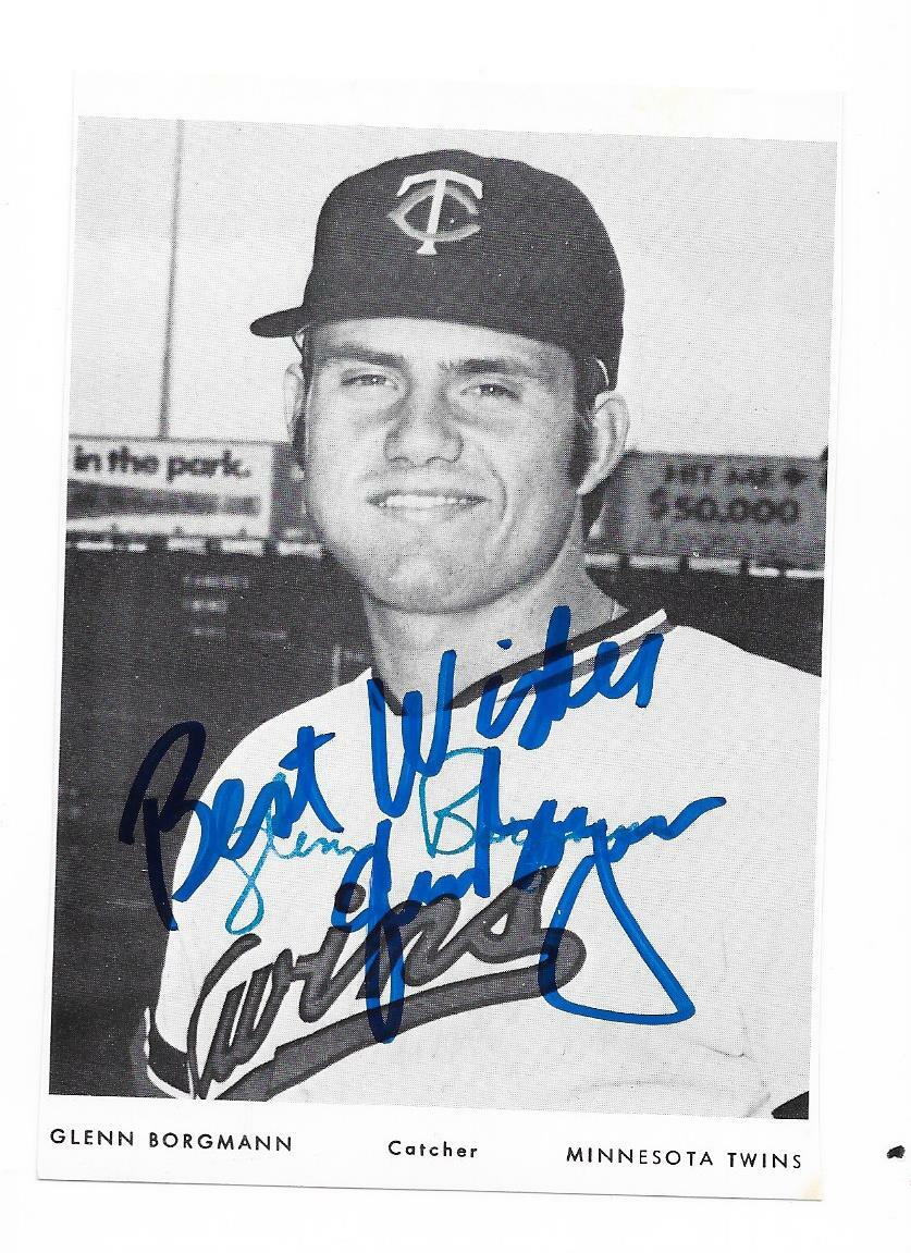 GLENN BORGMANN POST CARD AUTOGRAPHED SIGNED MINNESOTA TWINS | eBay