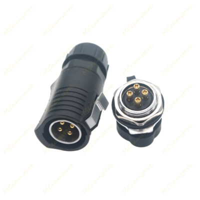 XHP20 4 pin Screw Crimp Bulkhead Connector Plug Socket,LED Power Cable ...