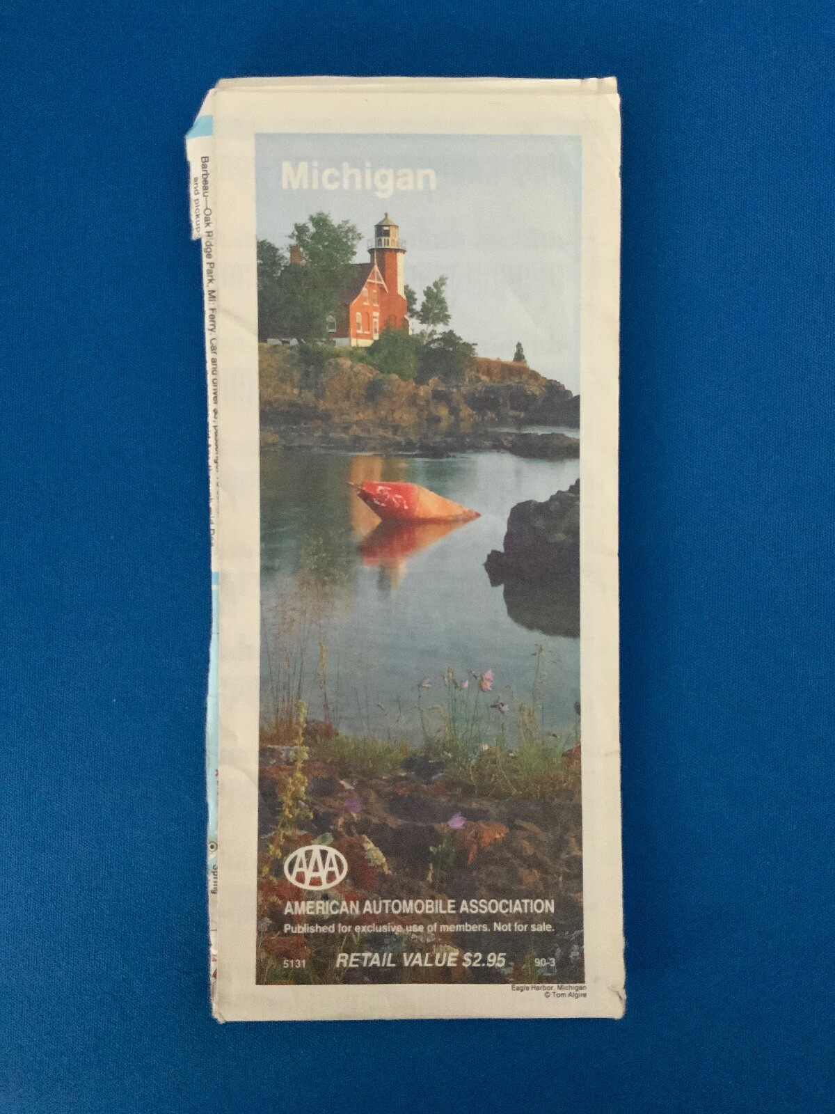 AAA Michigan Road Map 1990 Vintage | eBay