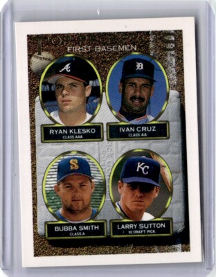 1993 Topps Ryan Klesko/Ivan Cruz/Bubba Smith/Larry Sutton Baseball Card ...