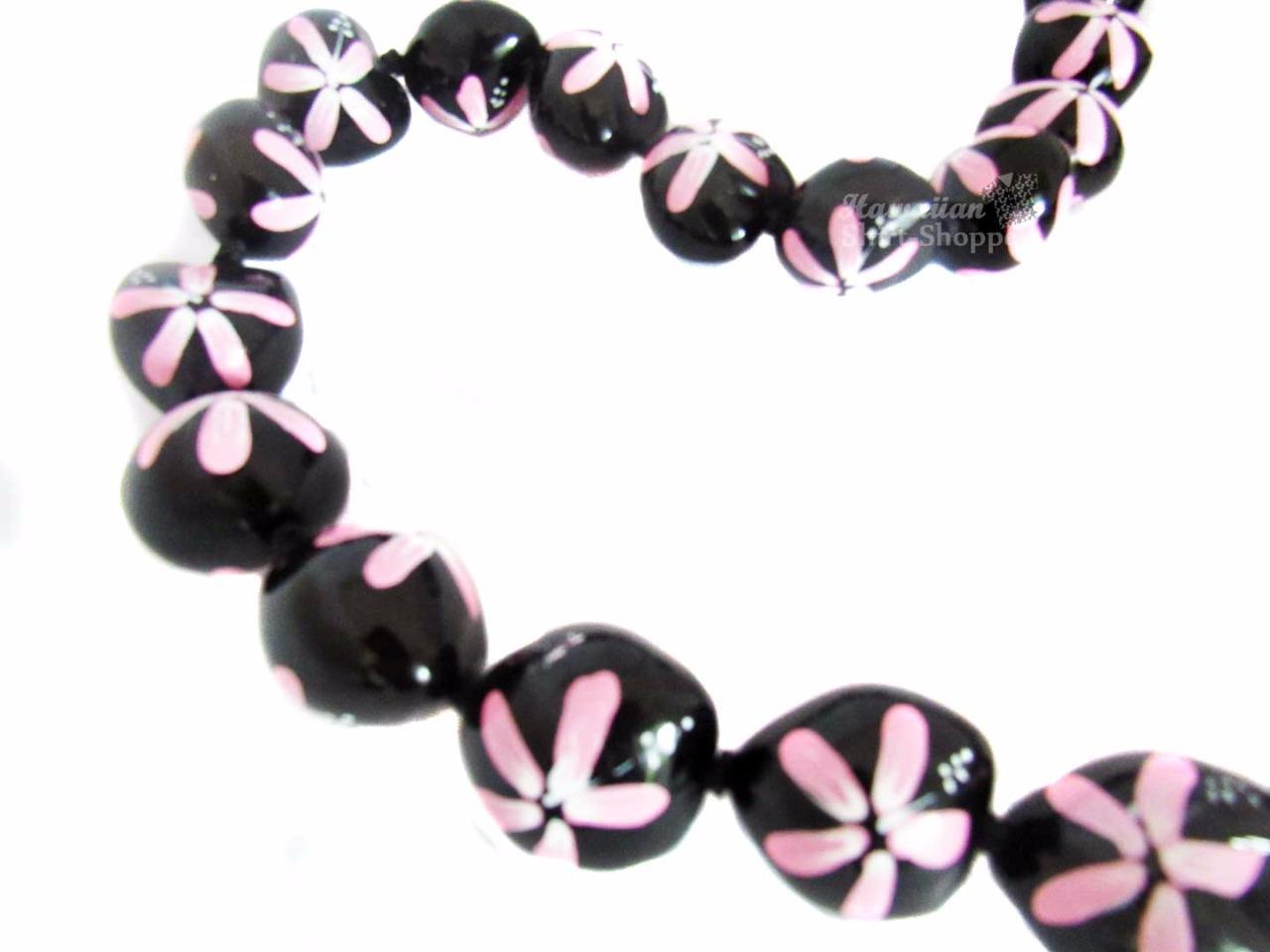 NEW Black Kukui Lei with light Pink Pikake ~ Hawaii Luau Wedding ...