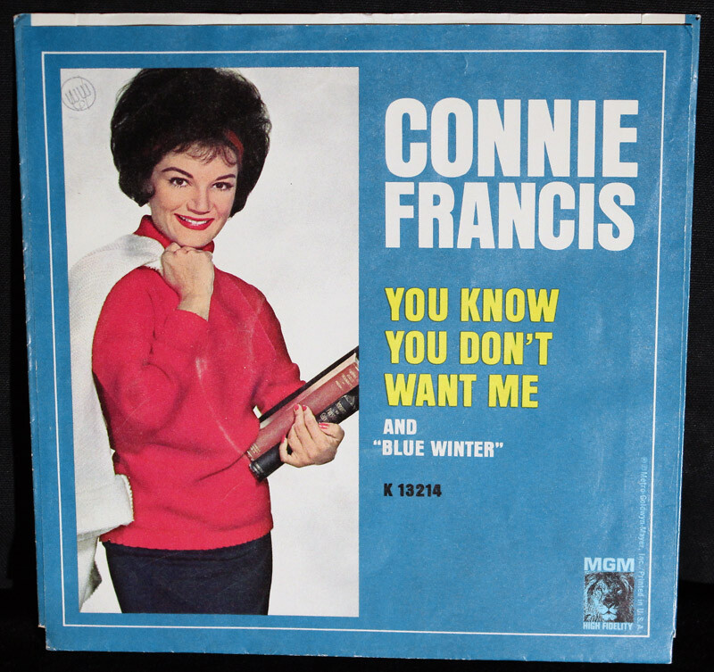 Connie Francis-Blue Winter-You Know You Don't Want Me-MGM K13214-Pic ...