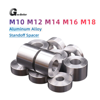 Aluminium Spacer Round Standoff Collar Stand off Spacers M10 M12 M14 ...