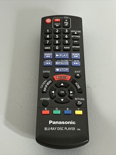 Genuine Original Panasonic Blu-Ray Disc Player IR6 Remote Control ...