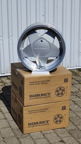 2X BRAND NEW ORIGINAL BORBET A 2PCS 9x16 ET15 4x100 WITH ORIGINAL FLAT ...