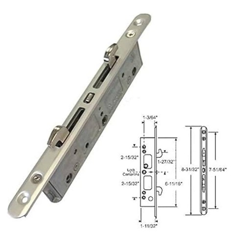 Face Plate Only (for Sliding Glass Patio Door Two Point Mortise Lock ...