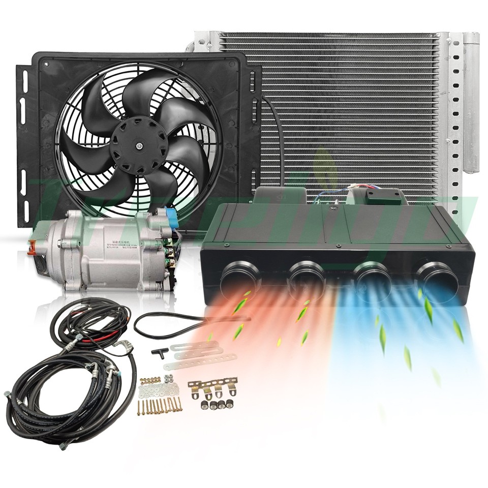 12V Cool&Heat Electric Air Conditioner Universal Underdash DC Auto Car ...