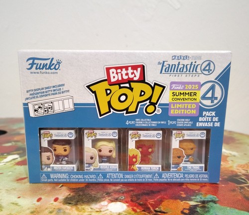2025 SDCC Funko Bitty Pop! Marvel The Fantastic Four First Steps 4-Pack ...
