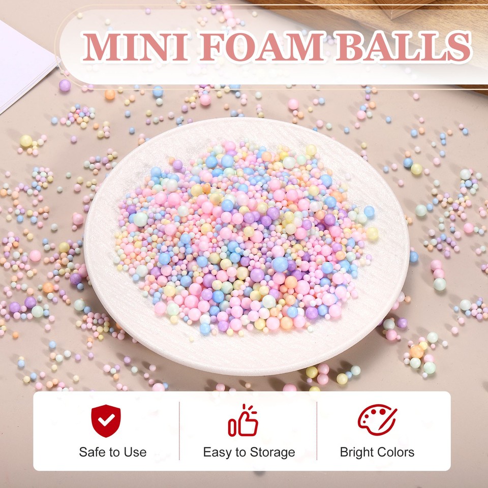 120000Pcs Colorful Foam Beads, 2-3mm Mini Foam Balls for DIY Crafts | eBay