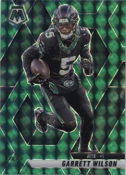 2025 Panini Mosaic - Garrett Wilson #23 Green Mosaic Prizm for sale ...