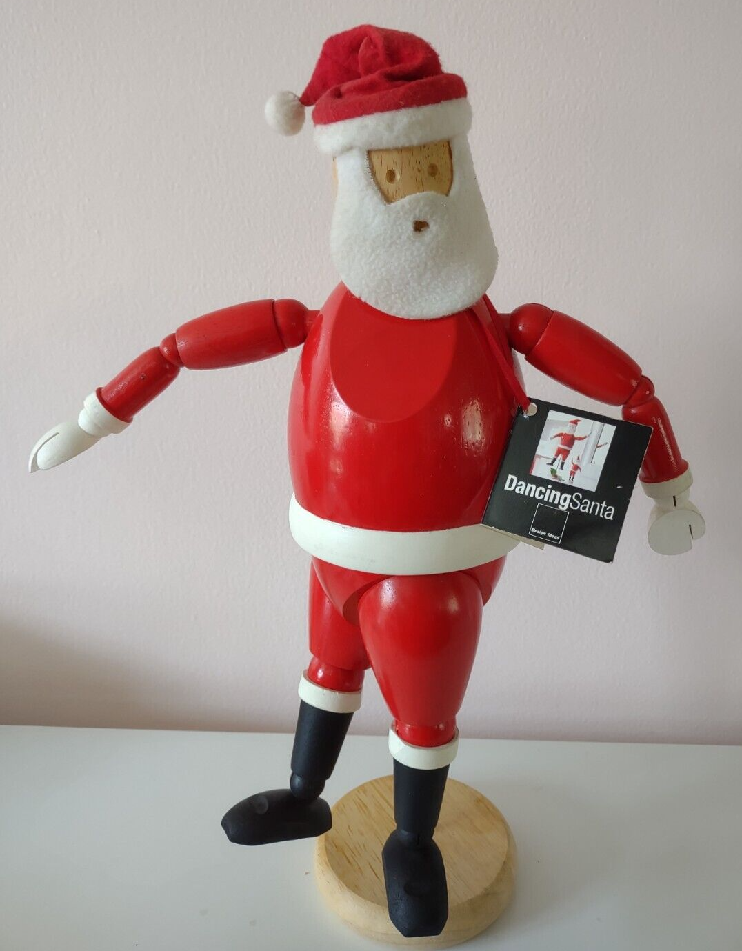 2004 Wood Carved Articulated Posable Dancing Santa Claus #284/2000 ...