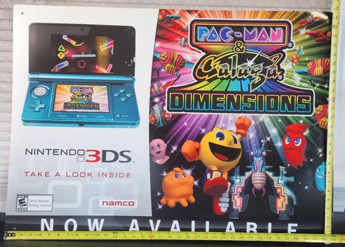 Pac-Man and Galaga Dimensions Nintendo 3DS Video Game Poster | eBay