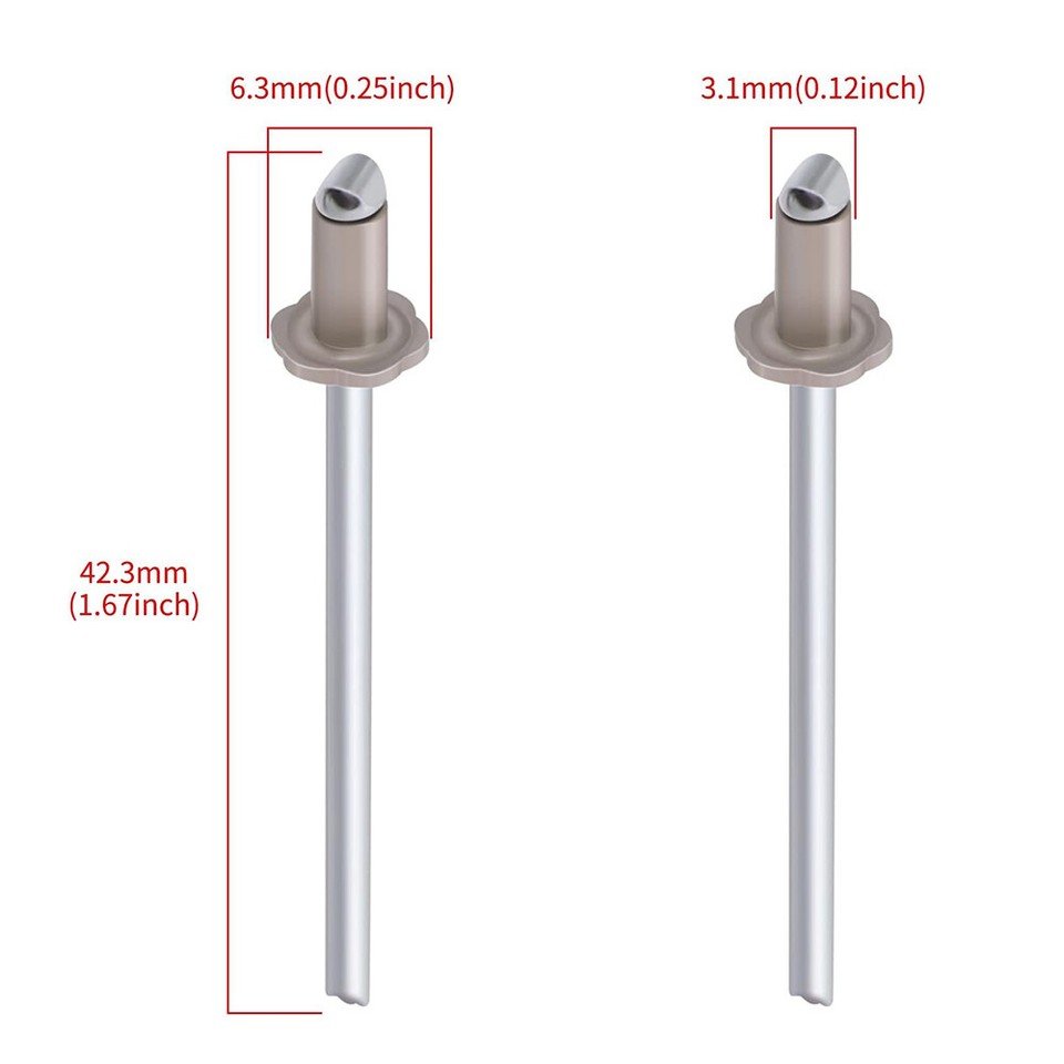 8PCS Nos Dash Rivets Stainless Steel For GM Ford Chrysler AMC VIN Door ...