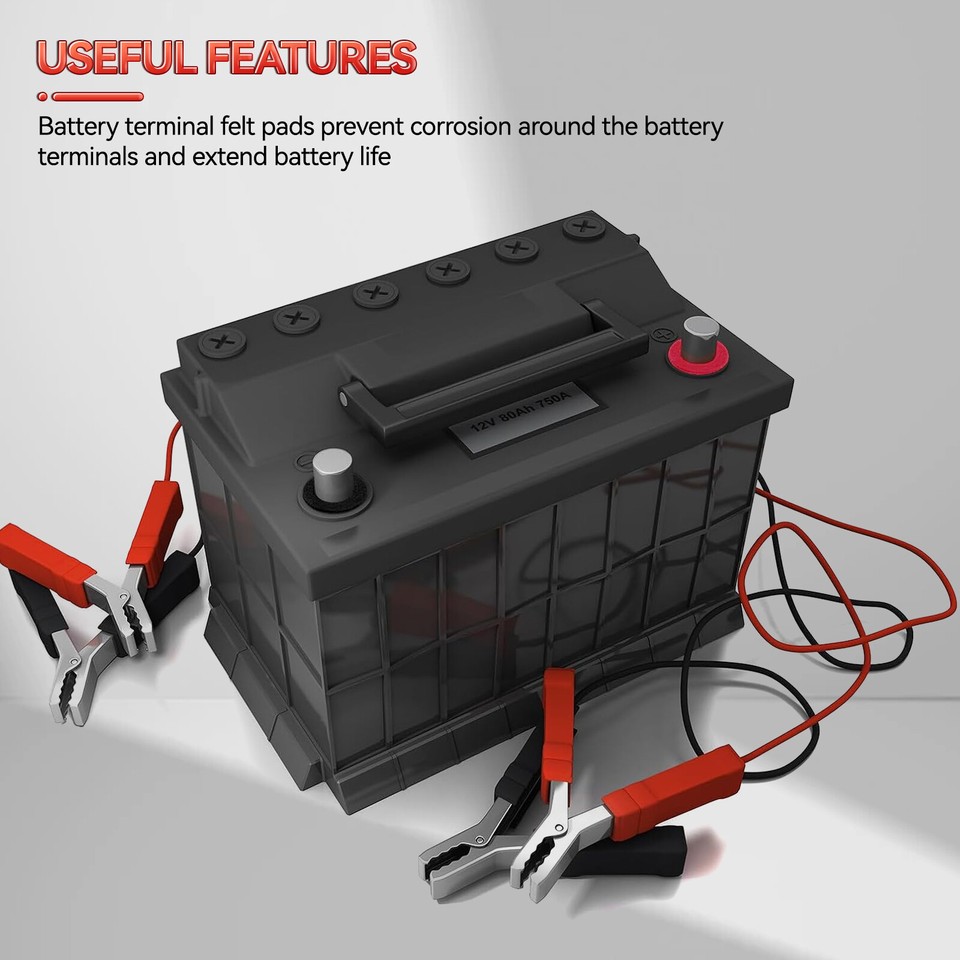 10X Car Battery Post Terminal Shims Auto Lead Caps w/ 12X Washers ...