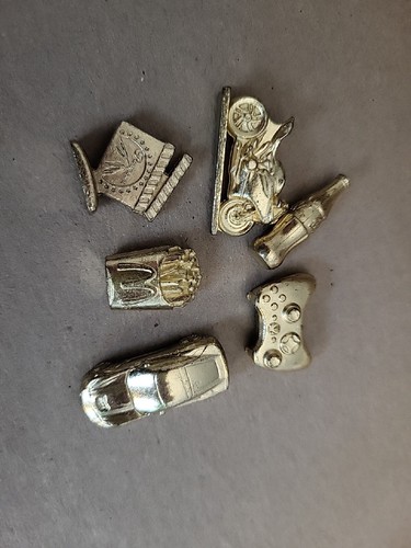 monopoly gold metal game tokens pieces lot of 6 | eBay
