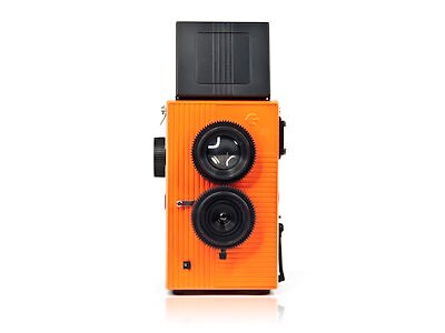 Blackbird Fly 35mm TLR Twin Lens Reflex Camera - Black with Orange Face ...