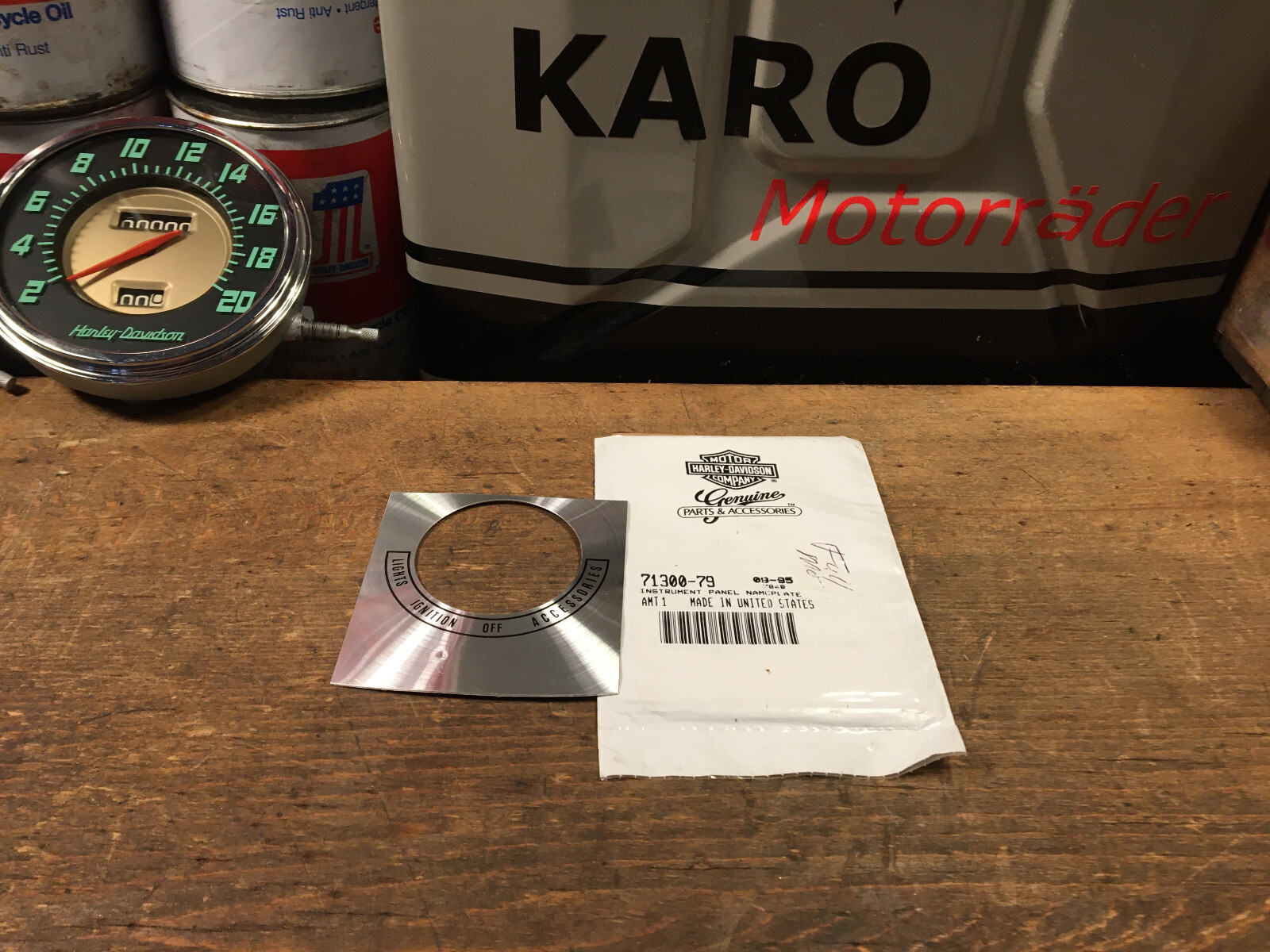 71300-79 ABDECKUNG TACHOCOVER AUFKLEBER HARLEY® FATBOY® HERITAGE ...