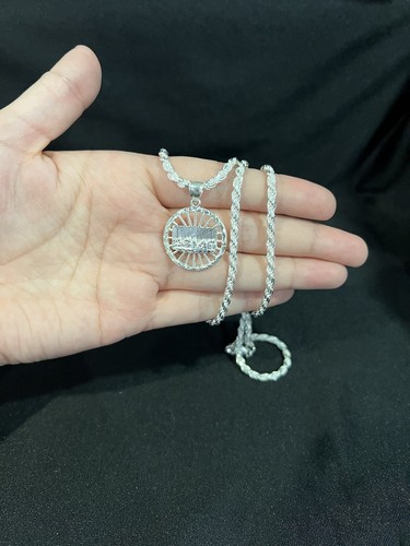 925 Sterling Silver Men Apostles Last Supper Ultima Cena & Rope Chain ...