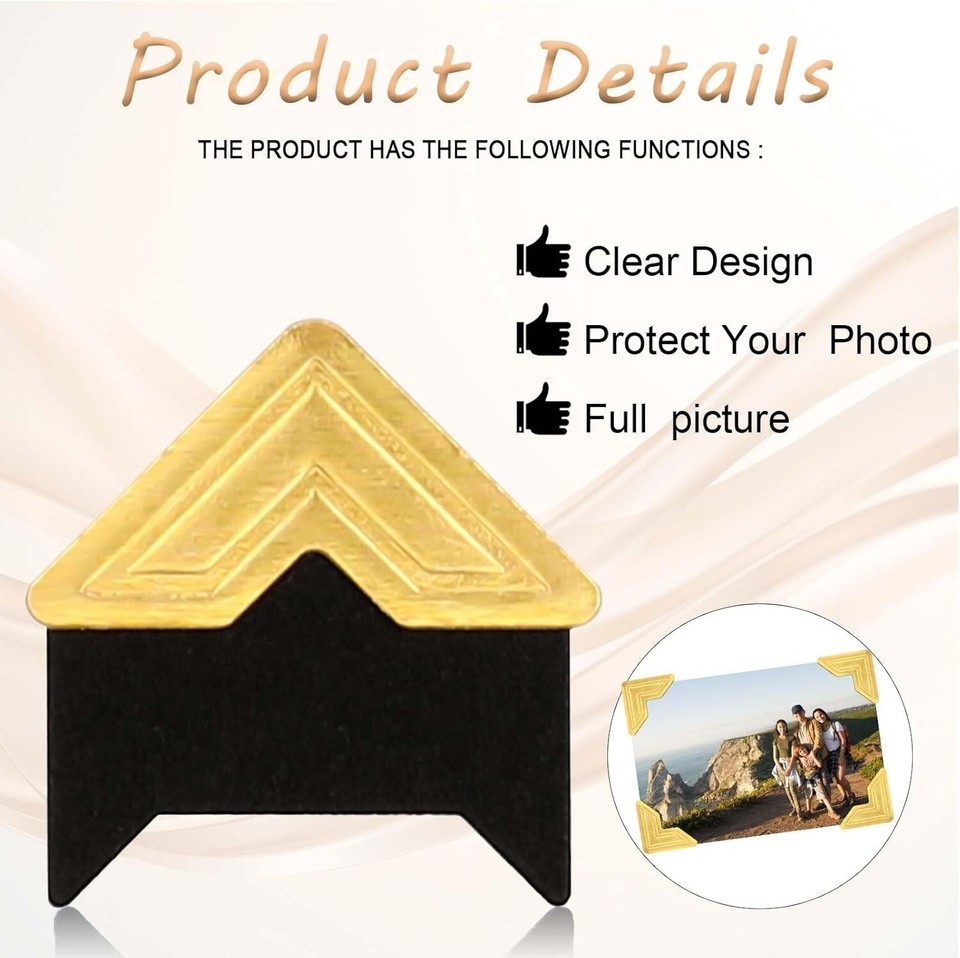 288Pcs Self-Adhesive Acid Free Photo Corners Scrapbook Corners Shiny ...