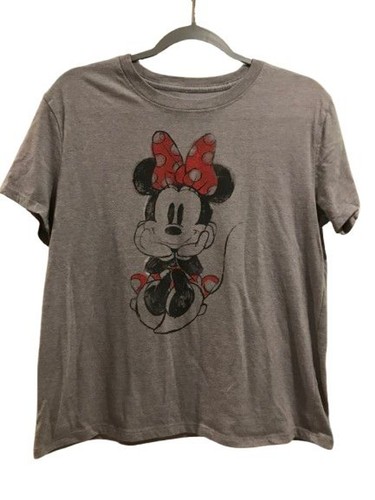 Women's Large T-shirt Minnie Mouse Crew neck Short sleeve Disney | eBay