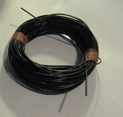 40 MTRS Of BLACK PVC Coated Polly Weave Antenna Wire Ham Amateur Radio ...