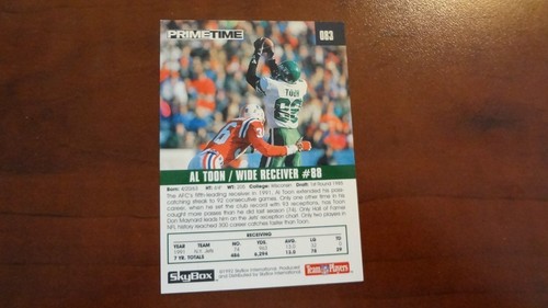 1992 SKYBOX PRIMETIME # 083 AL TOON FOOTBALL CARD | eBay