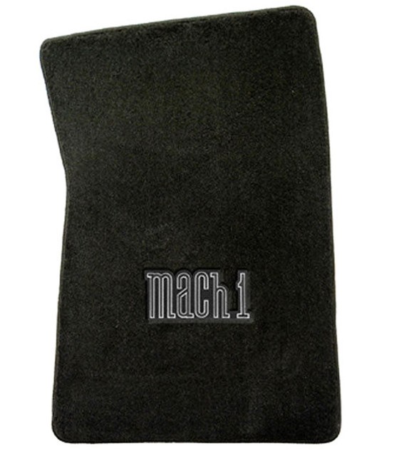 1965 - 1973 Ford Mustang Mach 1 Black Floor Mats With Logo Set of 4 ...