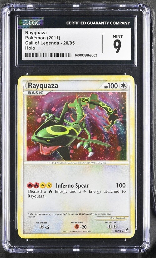 CGC 9 Mint Rayquaza Holo Rare Call Of Legends 20/95 Pokémon Card | eBay