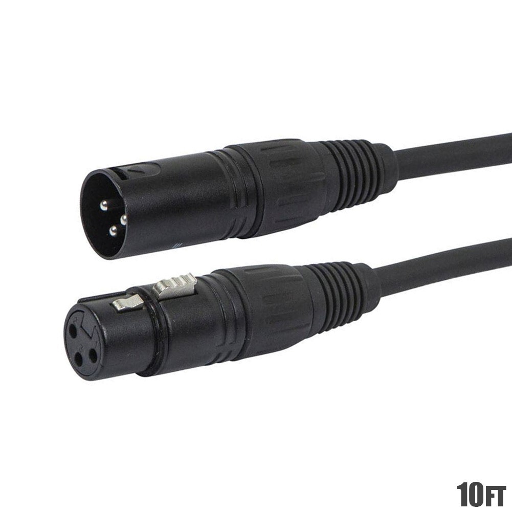 10FT XLR 3-Pin DMX Lighting & AES/EBU AES3 Cable for Digital Audio and ...